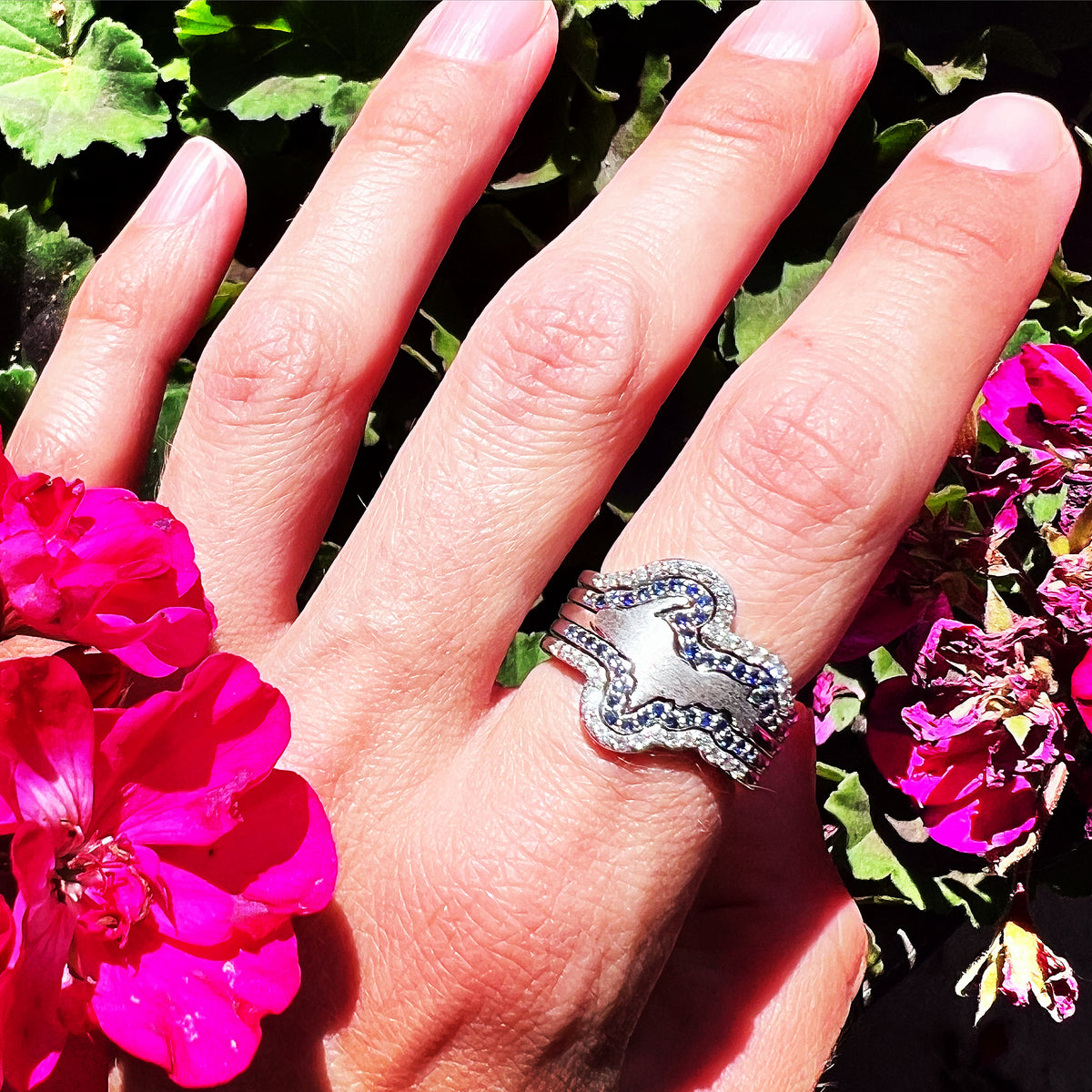 Ultimate Luxe Ring Set - Sapphires & Diamonds - U.P. Stacking Rings ...